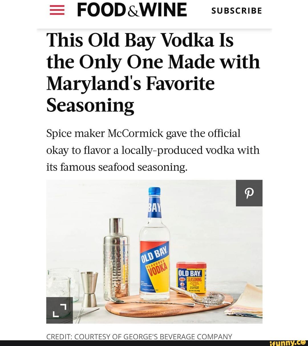 = FOODs.WINE SUBSCRIBE This Old Bay Vodka Is the Only One Made with ...