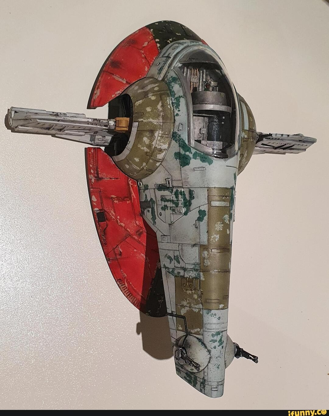 Boba Fetts Slave 1 Firespray class gunship. Model kit 1:88 scale. - iFunny