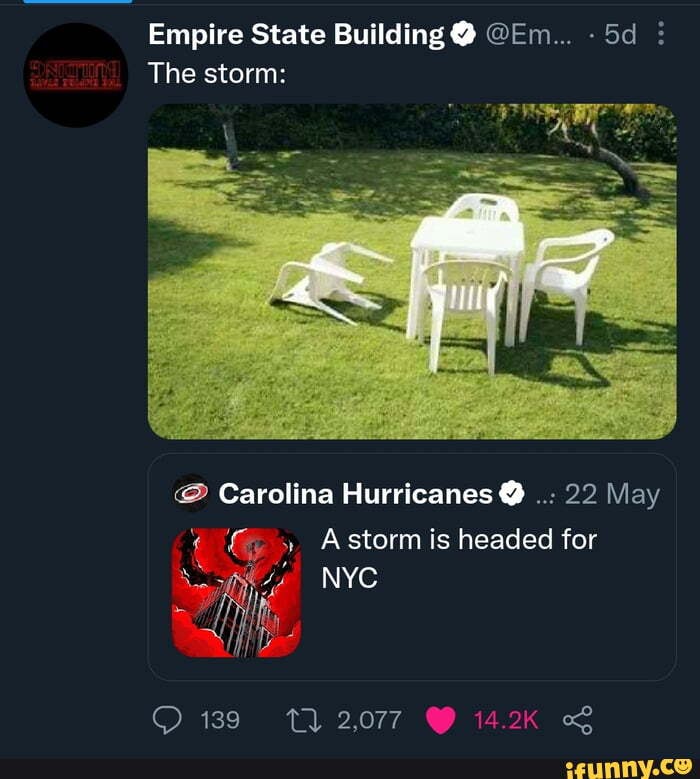Empire State Building @ @Em.. Sd : The storm: Carolina Hurricanes 22 ...