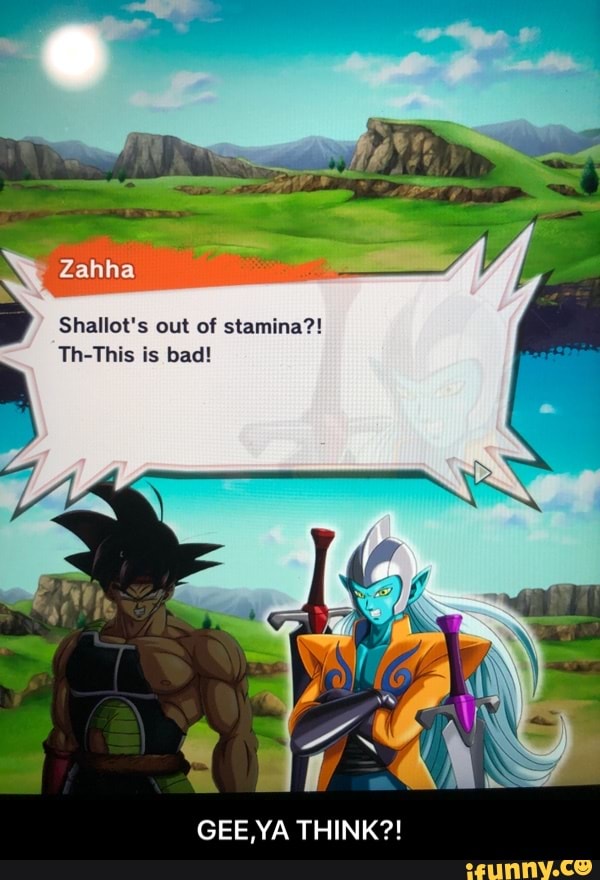 Shallot's out oi stamina?! Th-This is bad! GEE,YA THINK?! - GEE,YA ...