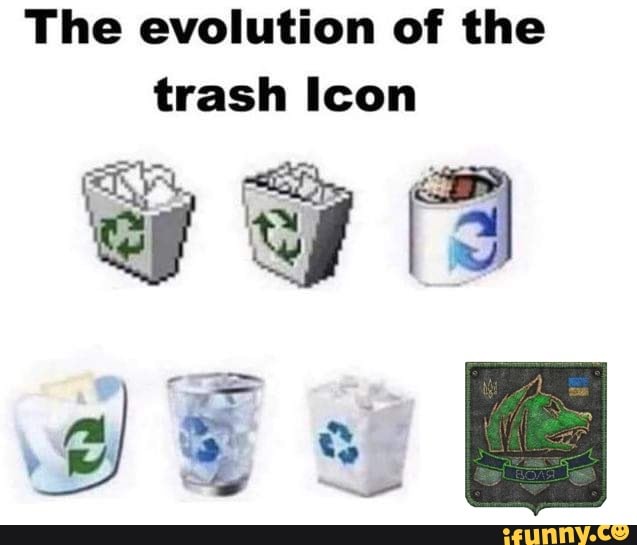 The evolution of the trash Icon - iFunny