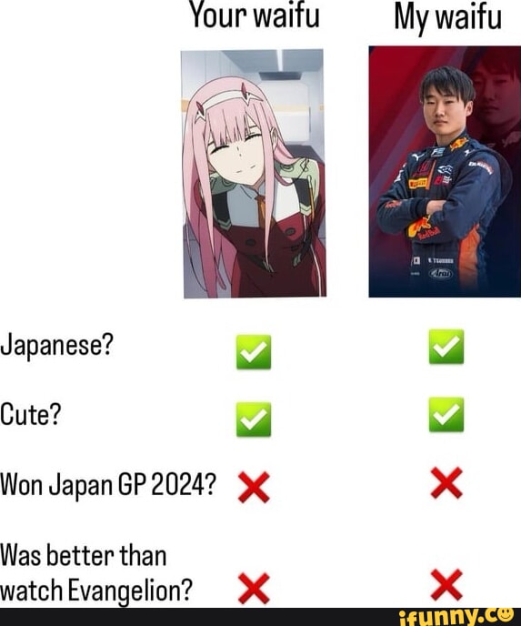 Your waitu My waifu Japanese? Cute? Won Japan GP 2024? Was better than ...