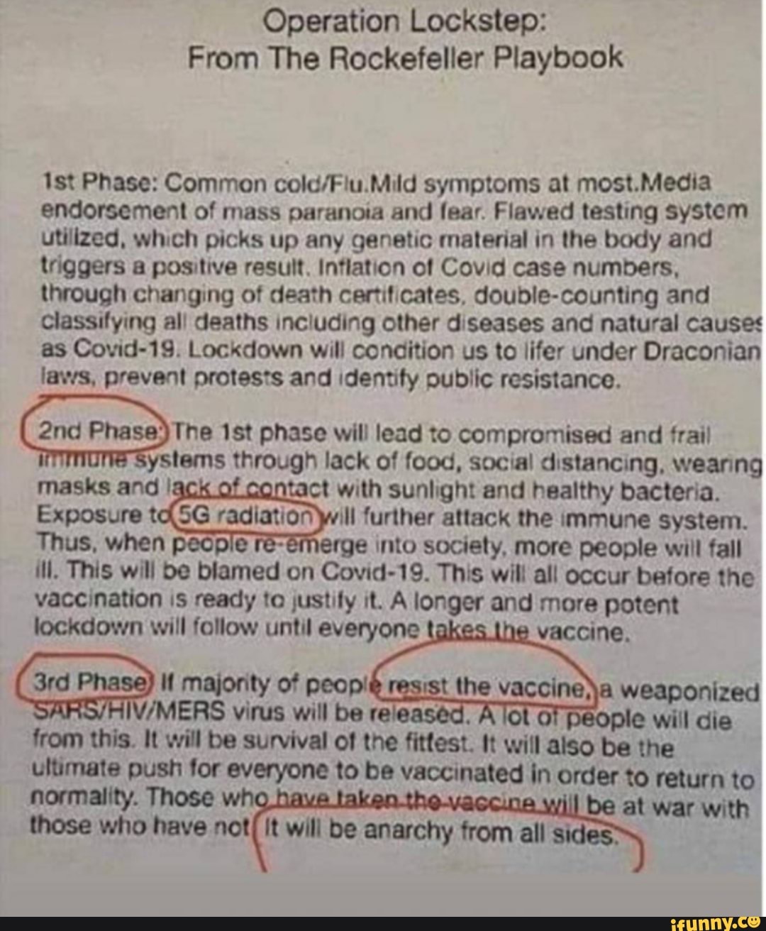 Operation Lockstep: From The Rockefeller Playbook Ist Phase: Common Mid ...