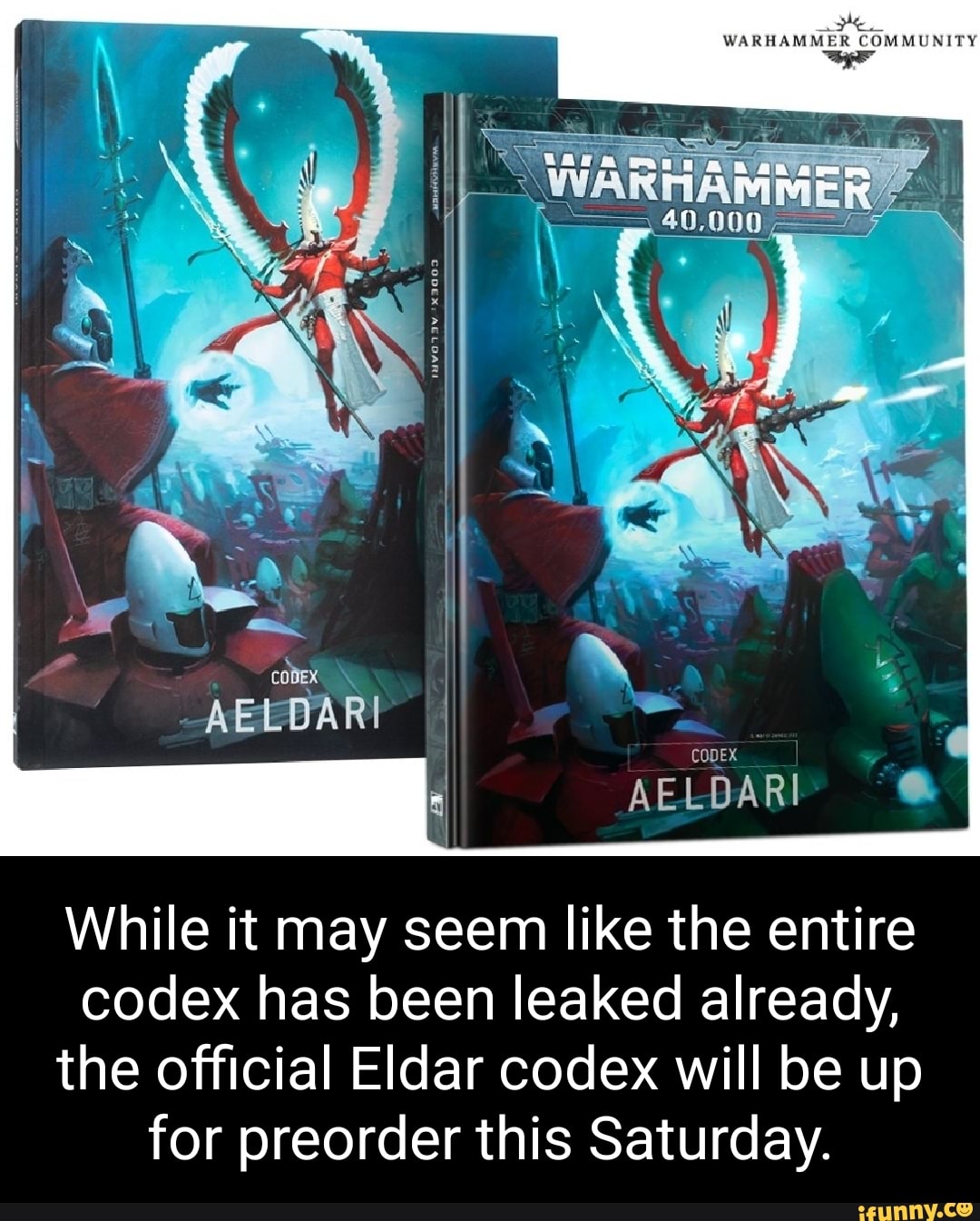 WARHAMMER COMMUNITY CODEX AELDARI While it may seem like the entire ...