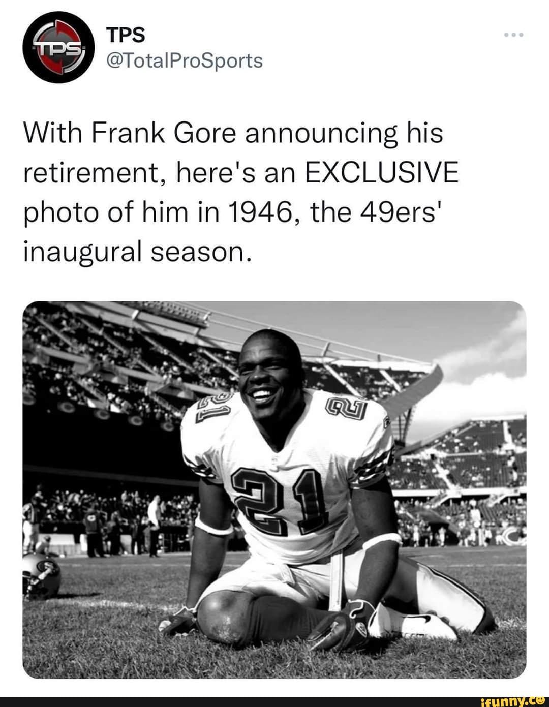 With Frank Gore announcing his retirement, here's an EXCLUSIVE photo of ...
