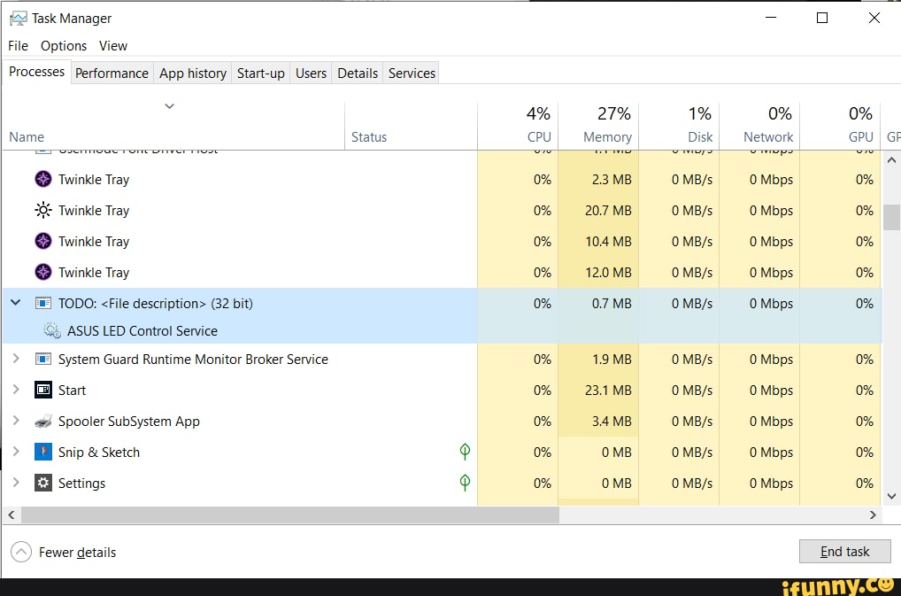 Task Manager x File Options View Processes Performance App history ...