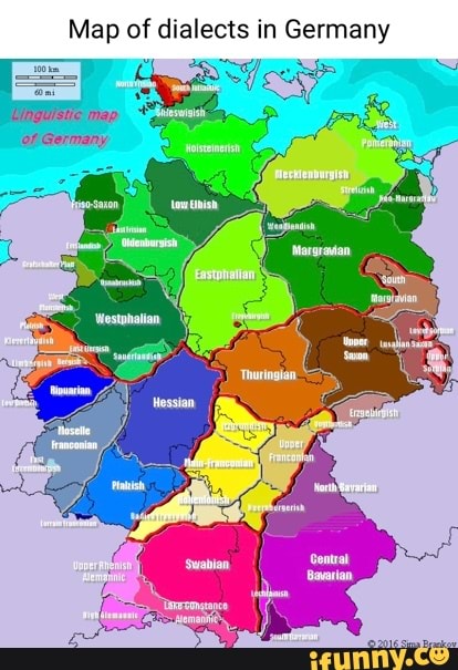 Map of dialects in Germany - iFunny