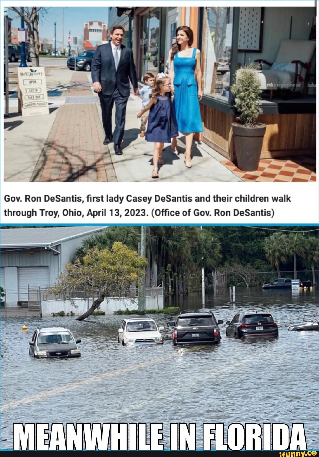 Gov. Ron DeSantis, first lady Casey DeSantis and their children walk ...
