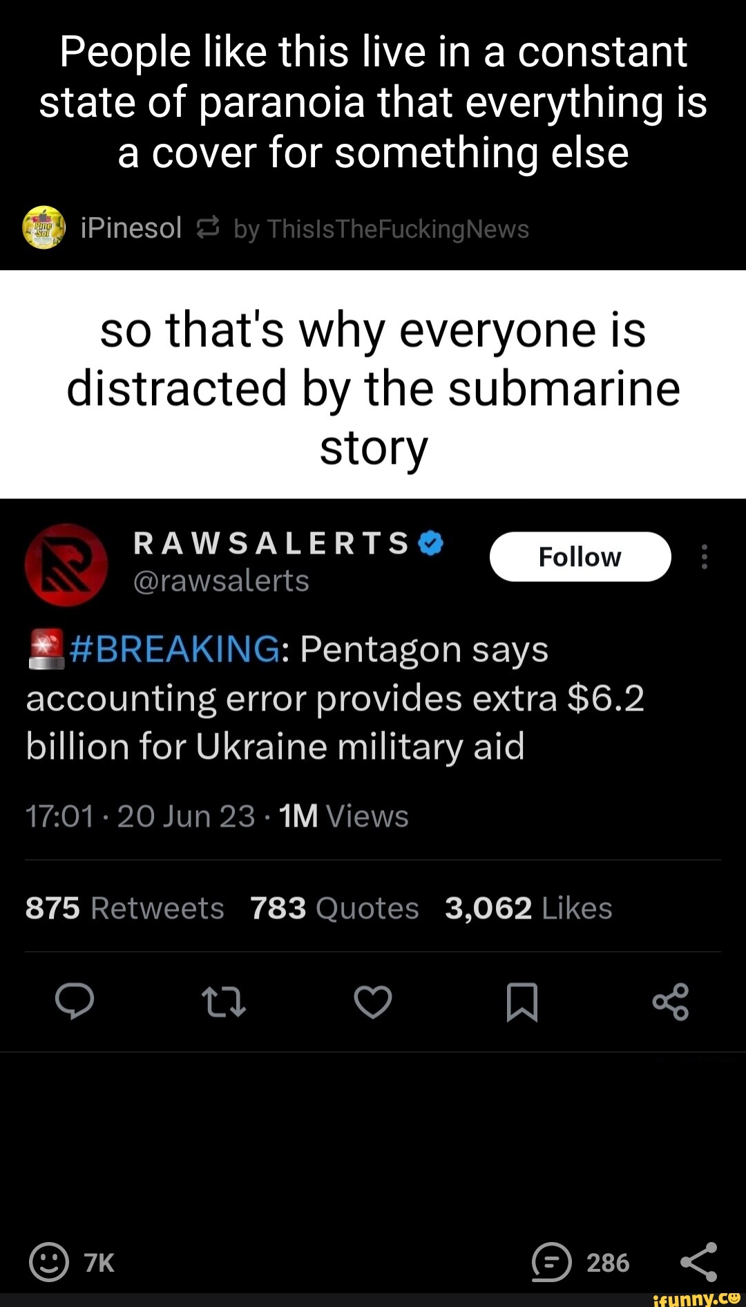 People like this live in a constant state of paranoia that everything ...