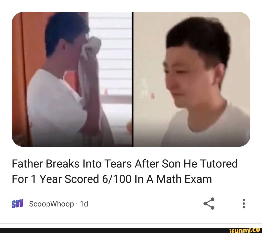 Father Breaks Into Tears After Son He Tutored For 1 Year Scored In A ...