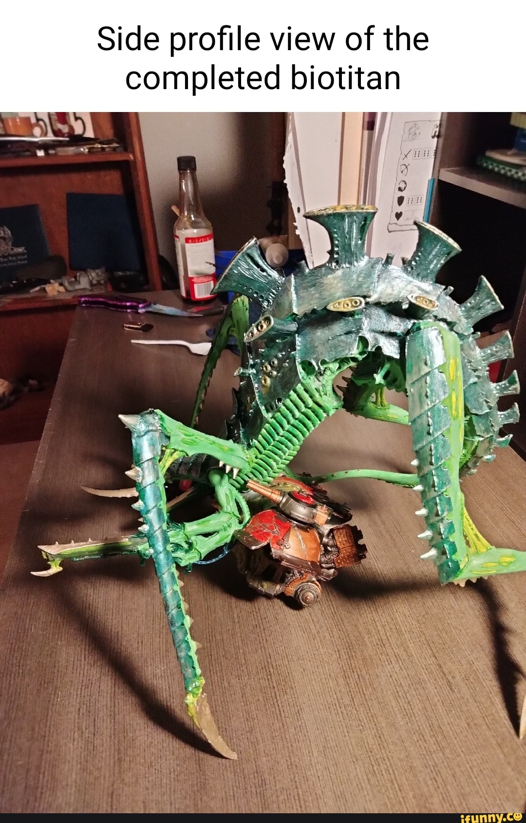 Side profile view of the completed biotitan - iFunny