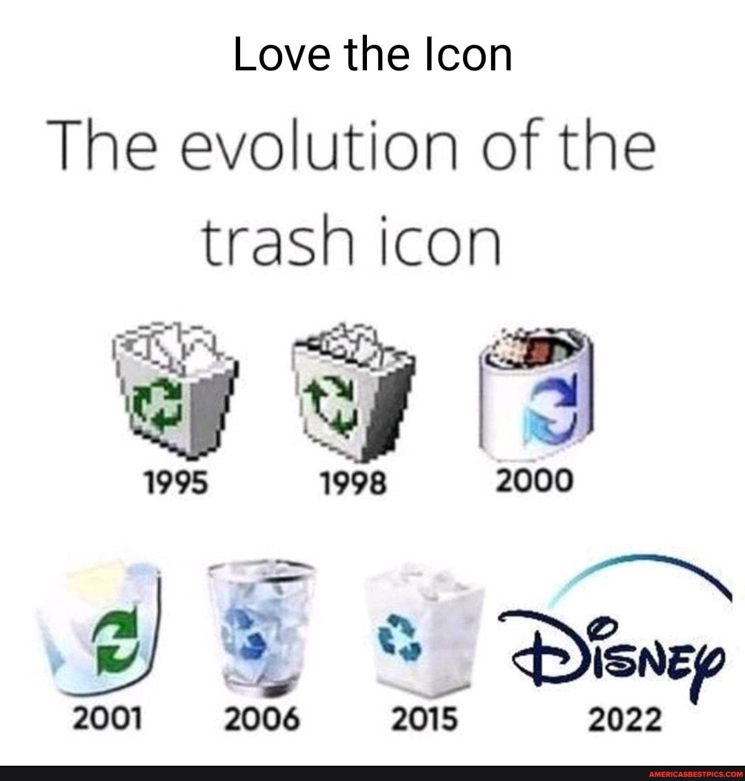 Love the Icon The evolution of the trash icon 1995 1998 2000 2001 2006 ...