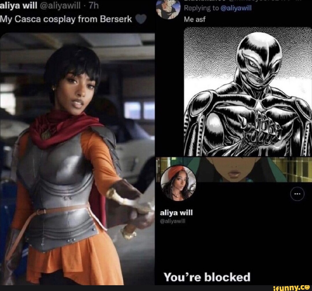 Lying to @aliyawill aliya will @aliyaw My Casca cosplay from Berserk ...