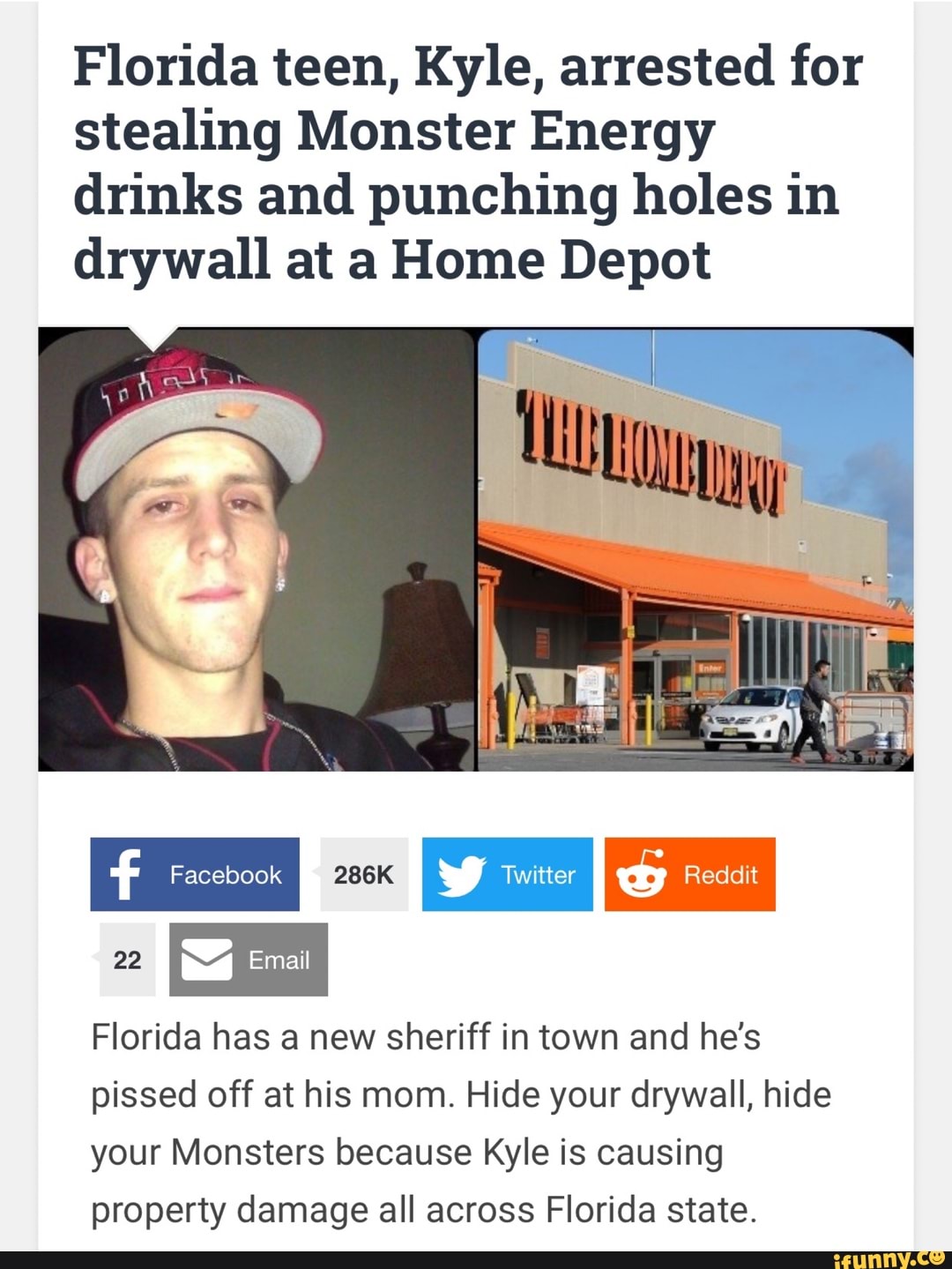 Florida teen, Kyle, arrested for stealing Monster Energy drinks and ...