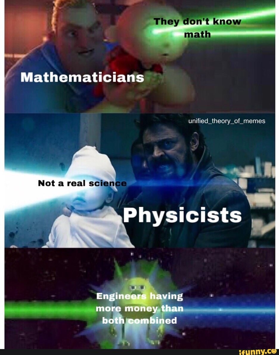 Mathematicians They fon't know: math unified theory of memes Not real ...