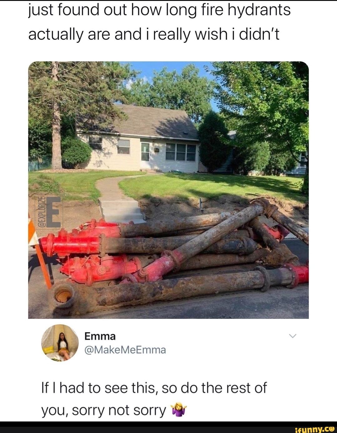 Just found out how long fire hydrants actually are and i really wish i ...