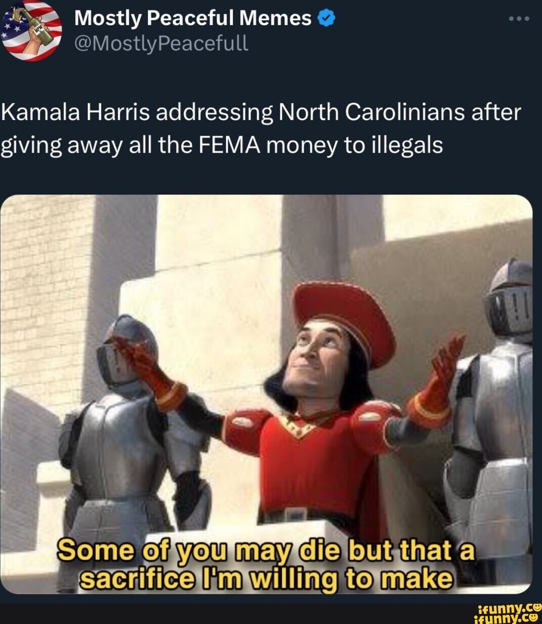 Mostly Peaceful Memes Kamala Harris addressing North Carolinians after ...