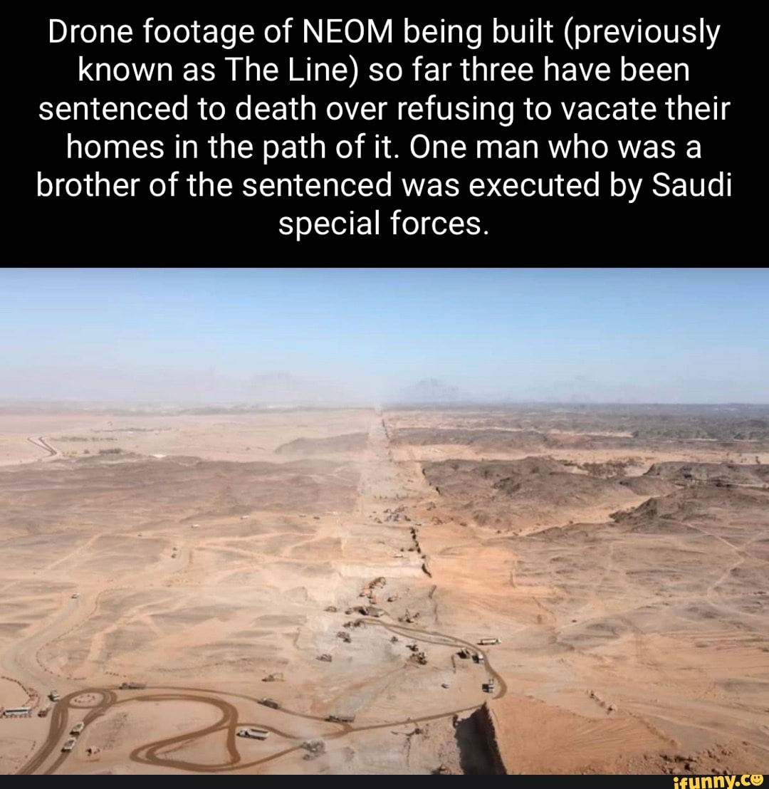 Drone footage of NEOM being built (previously known as The Line) so far ...