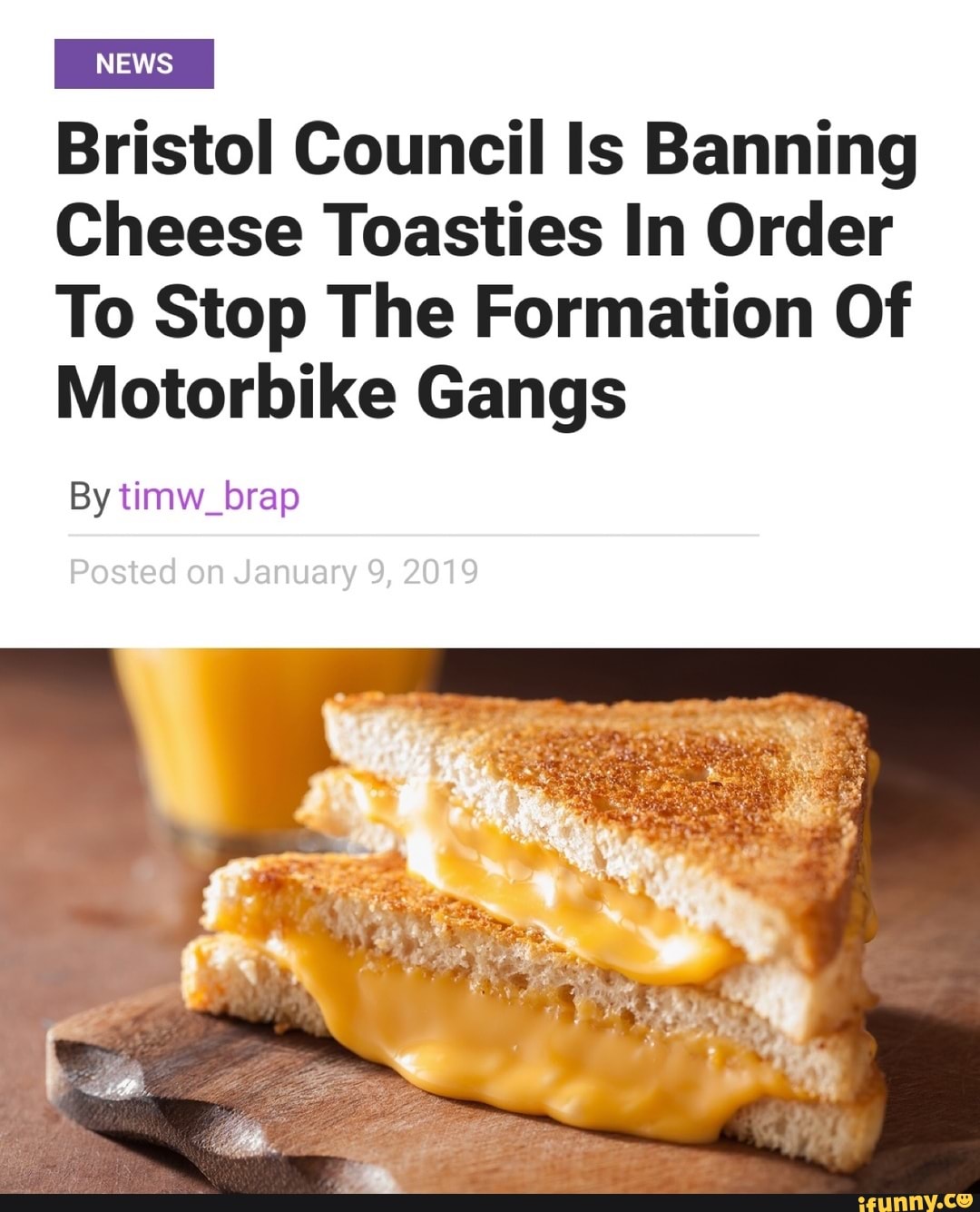 I NEWS Bristol Council Is Banning Cheese Toasties In Order To Stop The ...
