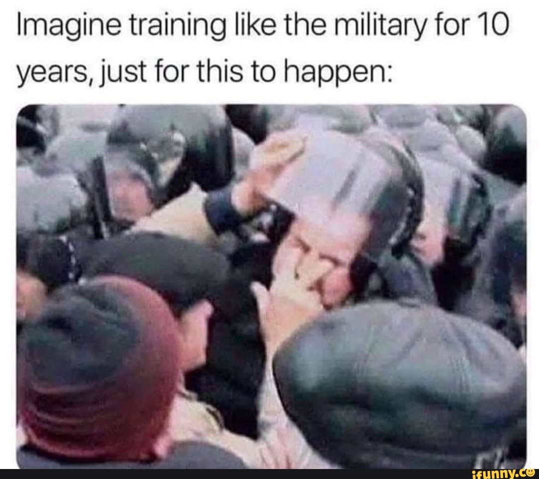 Imagine training like the military for 10 years, just for this to ...