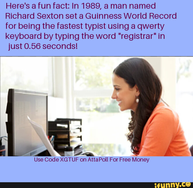 Here's a fun fact: In 1989, man named Richard Sexton set a Guinness ...