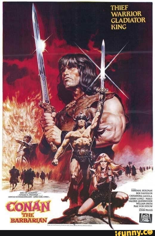 The best barbarian movie. Arnold has very little lines but is able to ...
