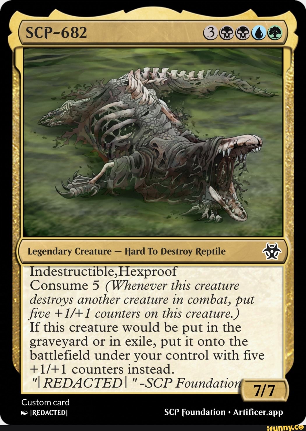 SCP-682 Legendary Creature - Hard To Destroy Reptile Indestructible ...