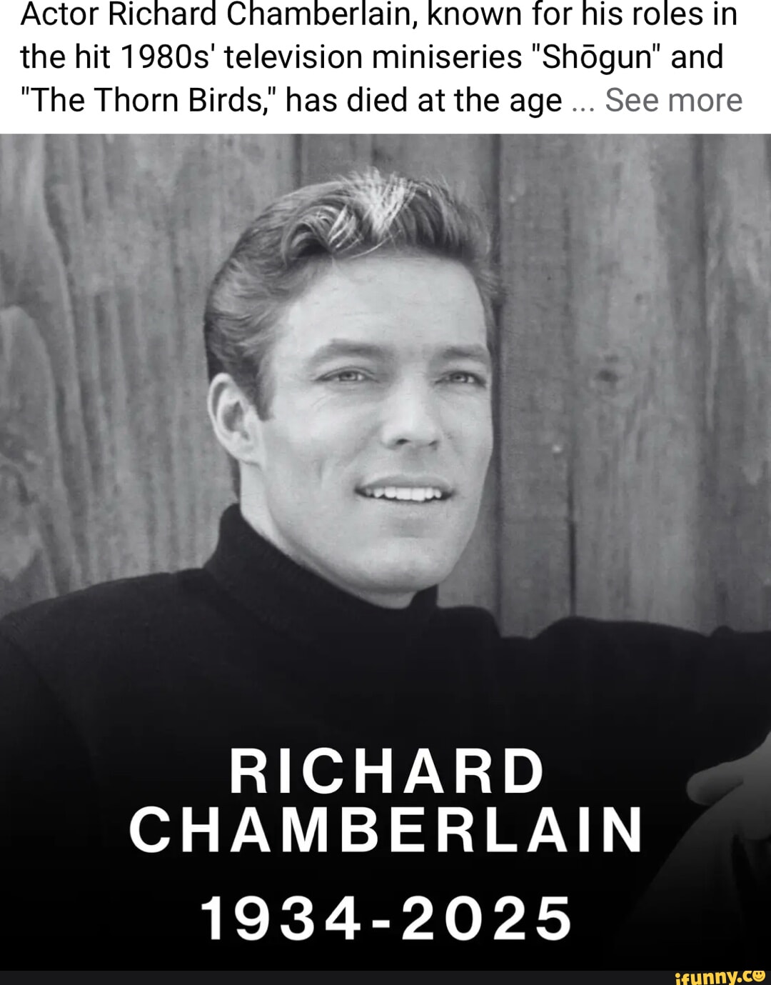 Actor Richard Chamberlain, known for his roles in the hit 1980s ...