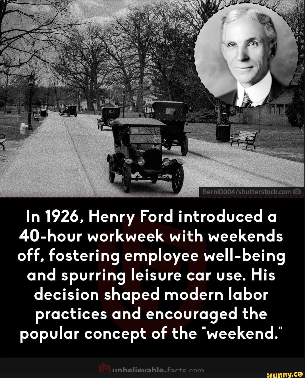 In 1926, Henry Ford introduced a 40-hour workweek with weekends off ...