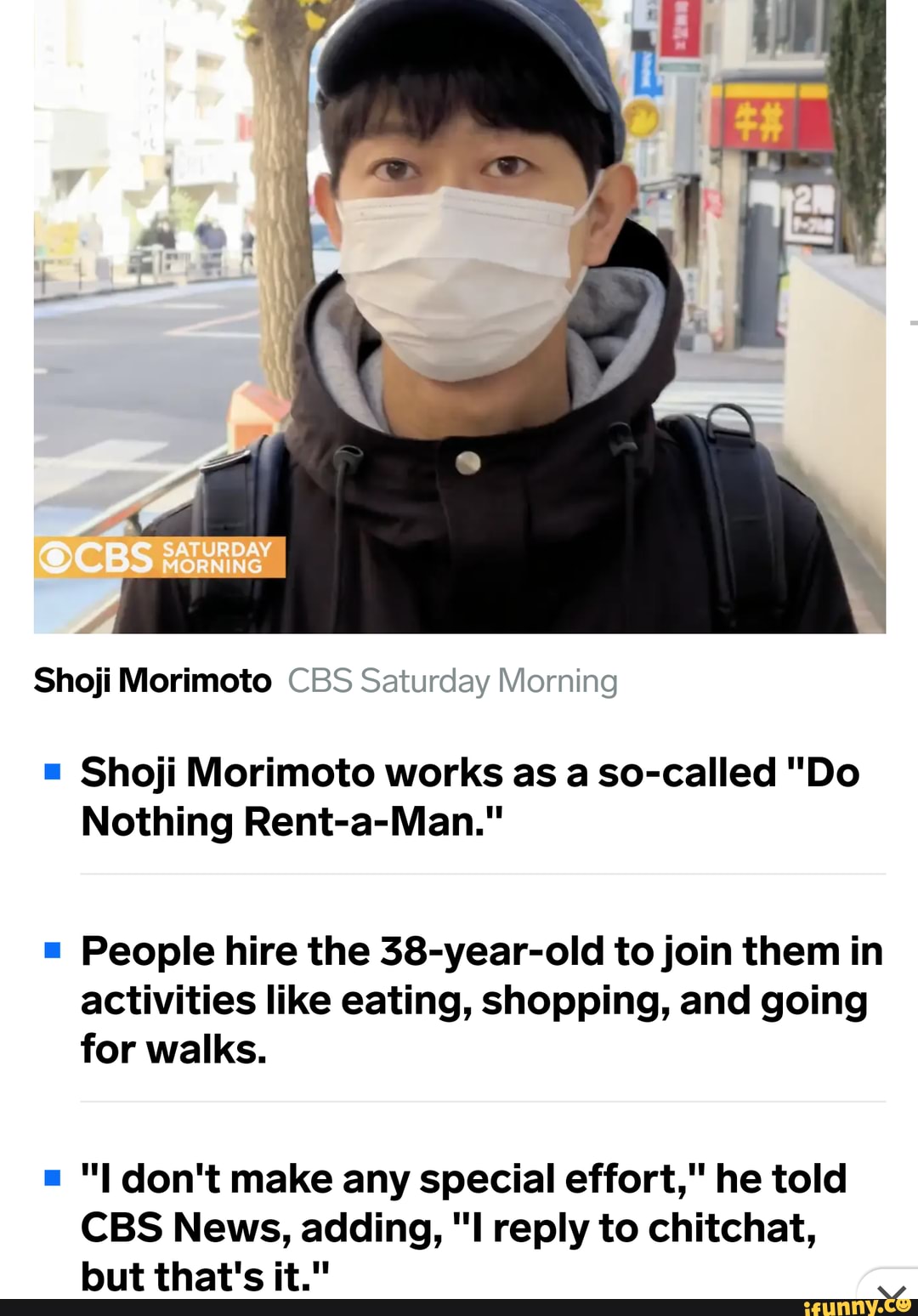 CBS SATURDAY Shoji Morimoto CBS Saturday Morning = Shoji Morimoto works ...
