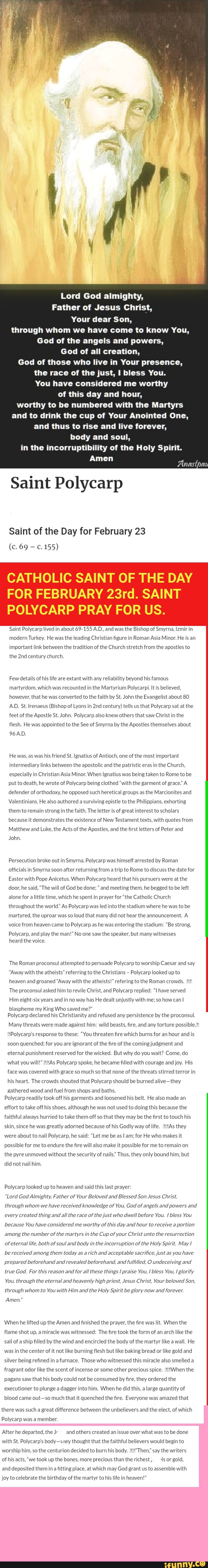 Lord God almighty, Father of Jesus Christ, Your dear Son, through whom ...