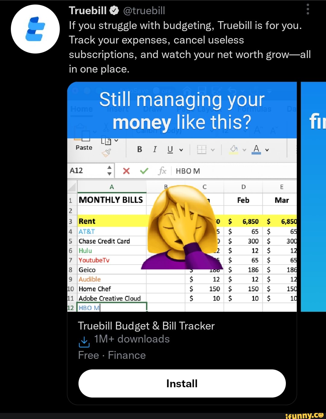 Truebill @ @truebill If you struggle with budgeting, Truebill is for ...
