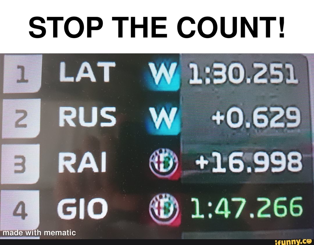 STOP THE COUNT! - iFunny