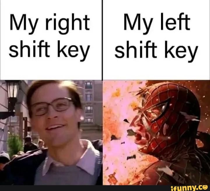 Shift key I shift key - iFunny