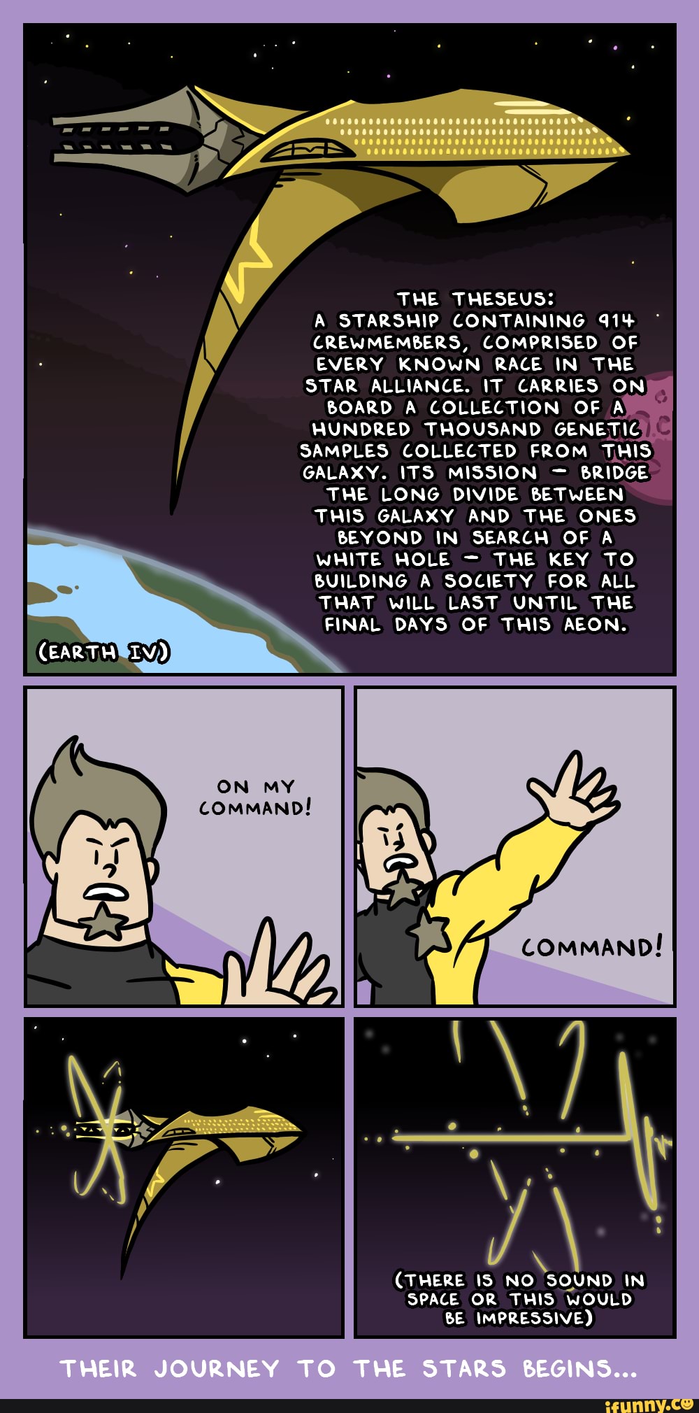 THE THESEUS: A STARSHIP CONTAINING 914 CREWMEMBERS, COMPRISED OF EVERY ...