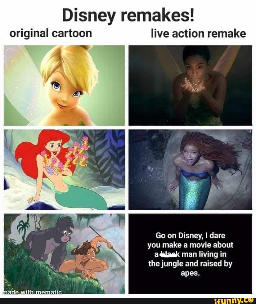 Disney remakes! original cartoon live action remake I Go on Disney, I ...