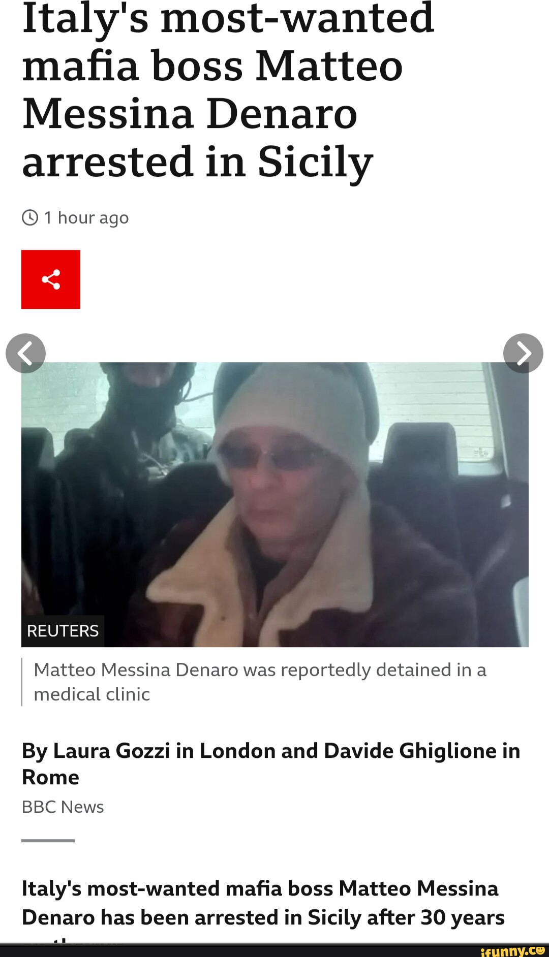 Italy's most-wanted mafia boss Matteo Messina Denaro arrested in Sicily ...