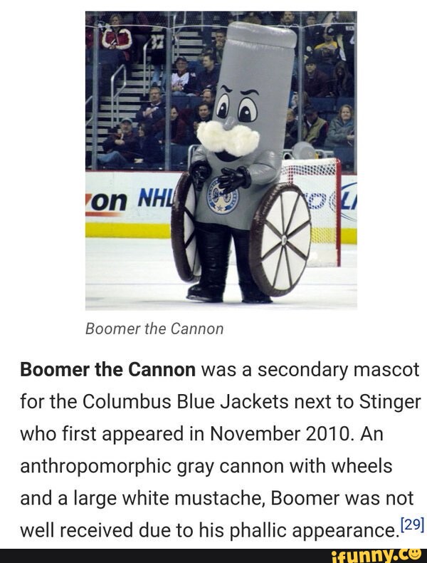 Boomer the Cannon Boomer the Cannon was a secondary mascot for the ...