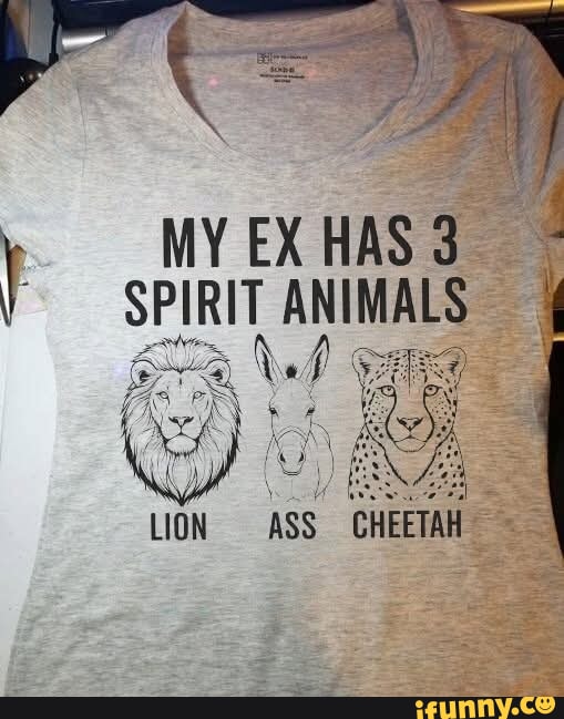 MY EX HAS SPIRIT ANIMALS eS ef I LION ASS CHEETAH - iFunny