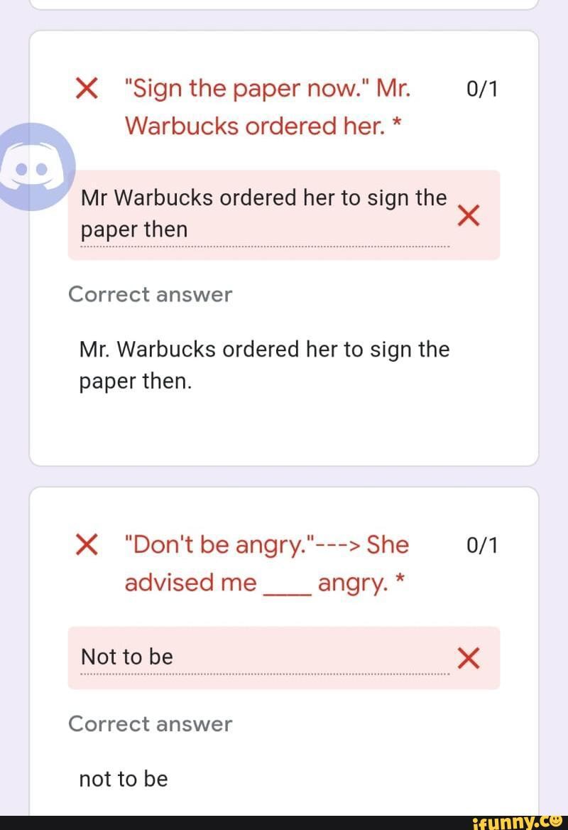 X "Sign the paper now." Mr. Warbucks ordered her. * Mr Warbucks ordered ...