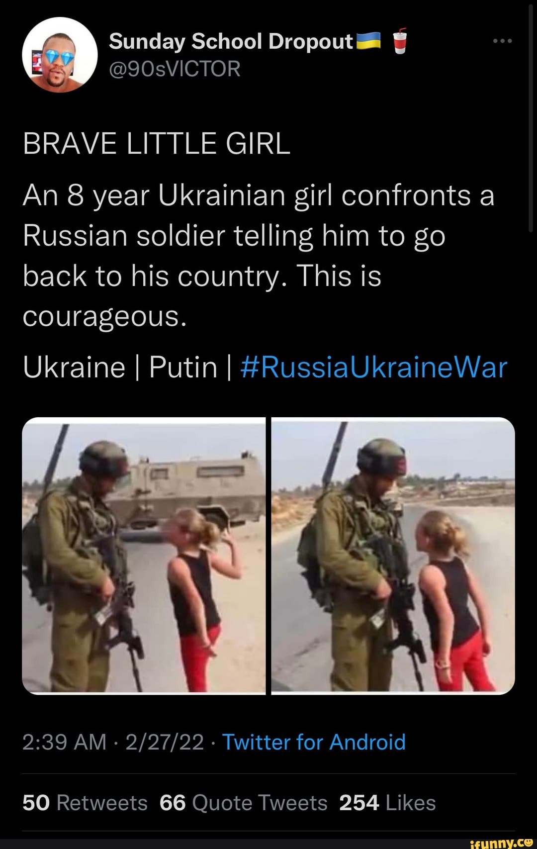 BRAVE LITTLE GIRL Sunday School Dropout] @80sVICTOR An 8 year Ukrainian ...