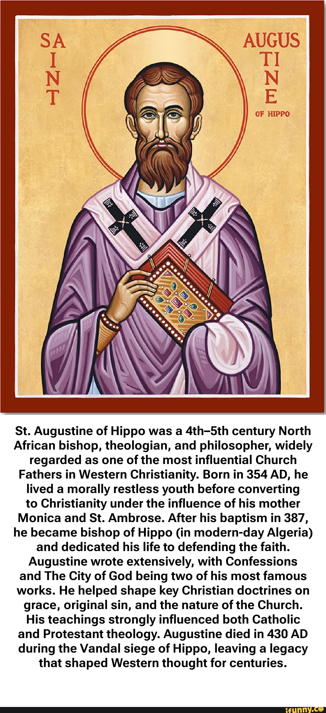TI OF HIPPO St. Augustine of Hippo was a 4th-5th century North African ...