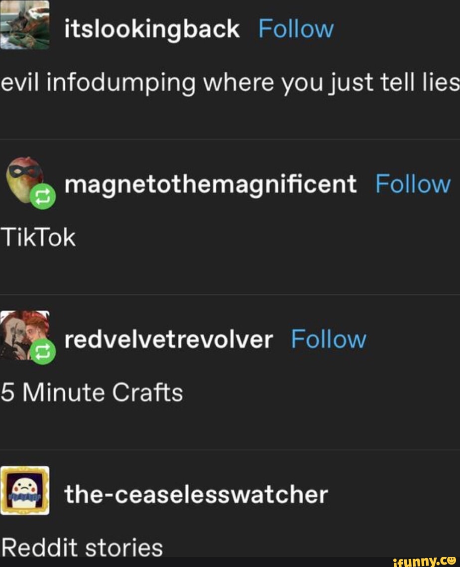 Evil infodumping where you just tell lies magnetothemagnificent Follow ...