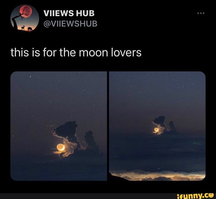 VIIEWS HUB @VIIEWSHUB this is for the moon lovers - iFunny