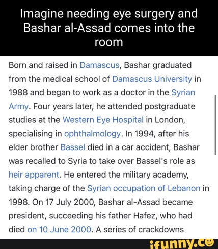 Bashar memes. Best Collection of funny Bashar pictures on iFunny