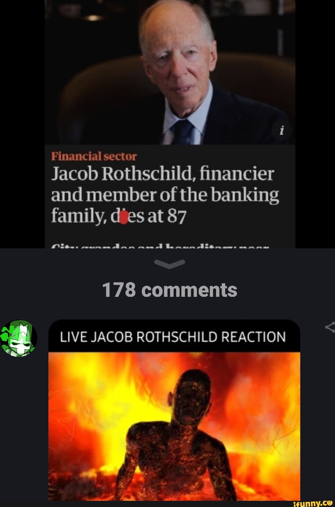 Financial sector Jacob Rothschild, financier and member of the banking ...