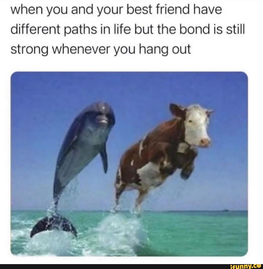 When you and your best friend have different paths in life but the bond ...
