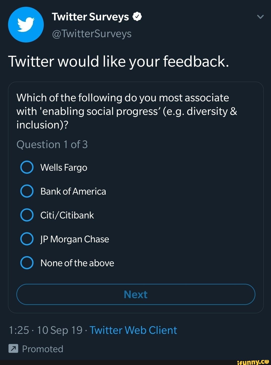 Twitter would like your feedback. Which ofthe following do you most ...