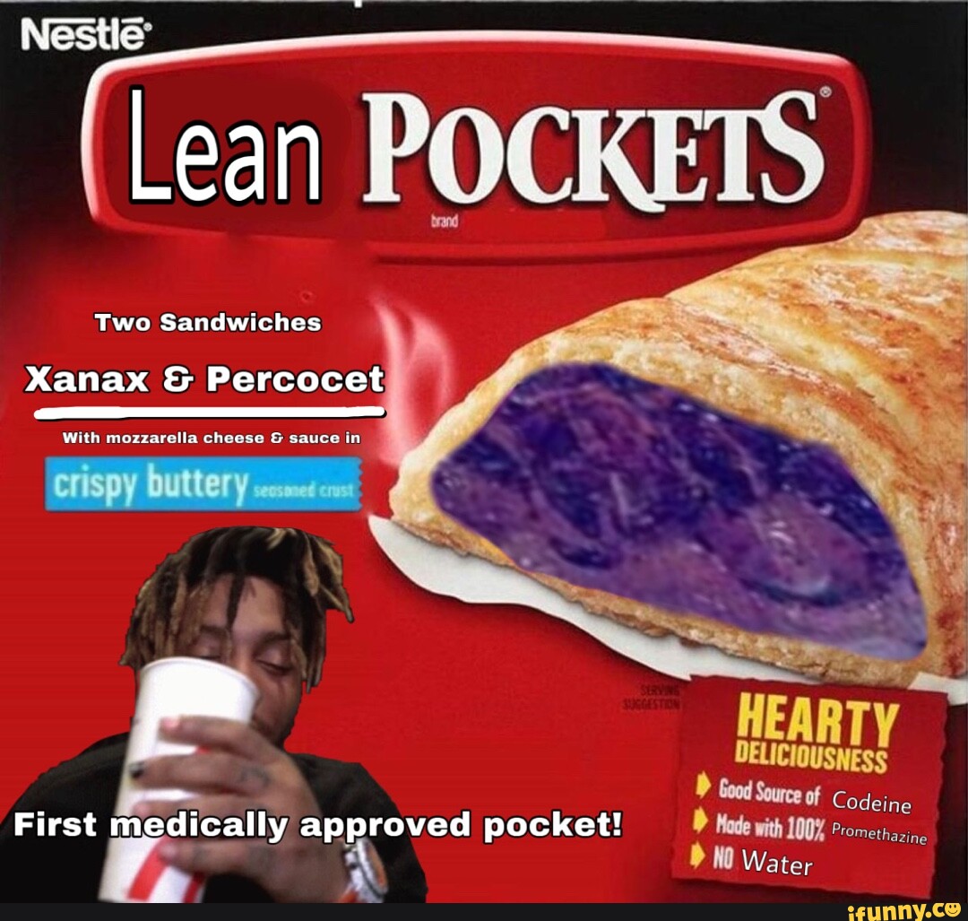 Lean POCKETS Nestle' Two Sandwiches Xanax Percocet With mozzarella ...