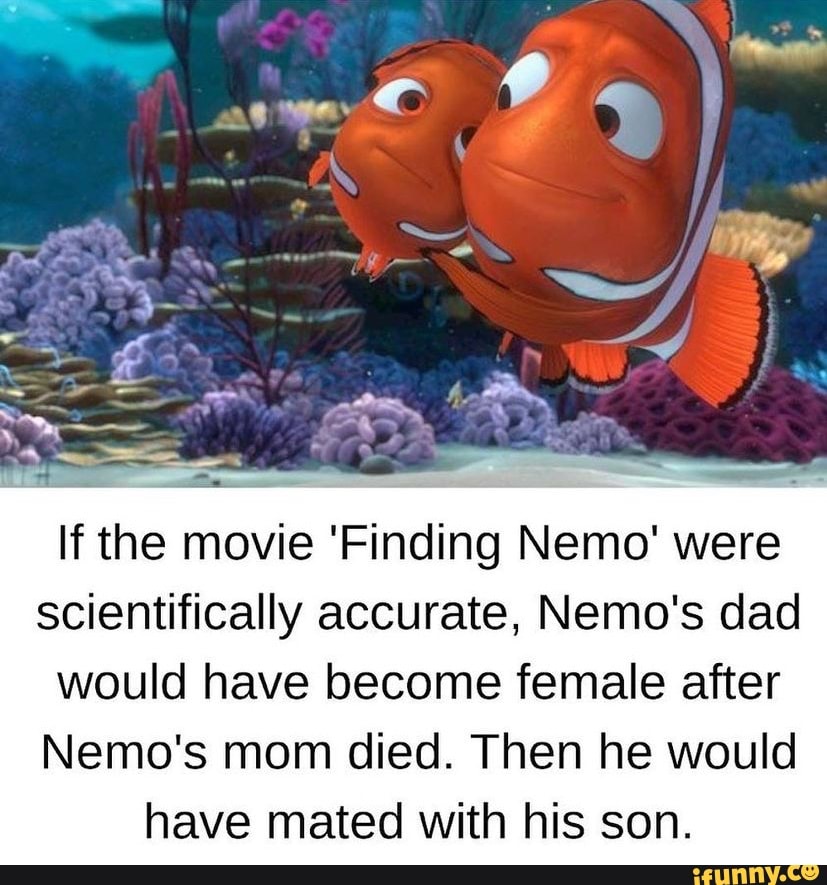 If the movie 'Finding Nemo' were scientifically accurate, Nemo's dad ...